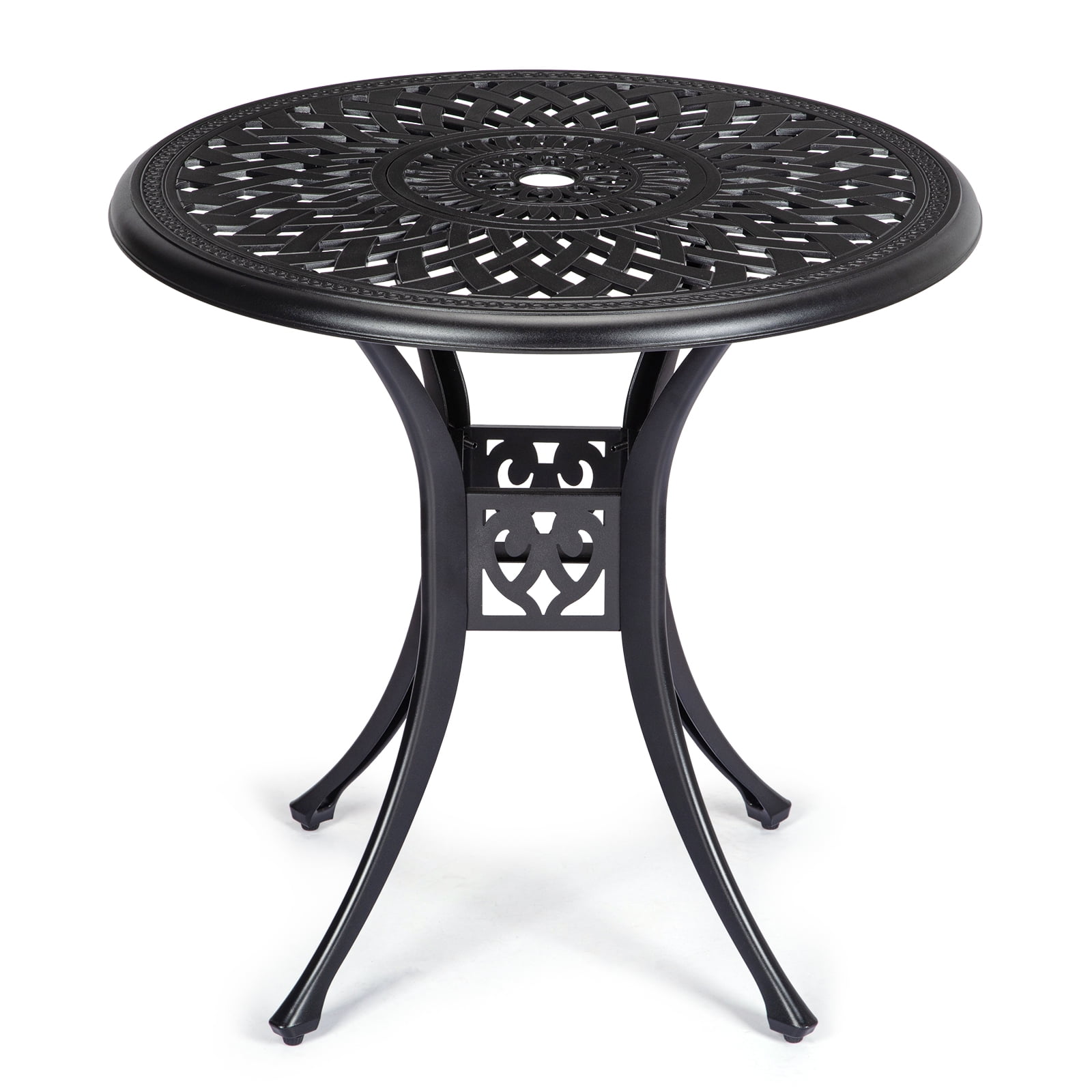 Patio Bistro Table, Cast Aluminum Round Outdoor Table, Bistro Table ...