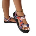 CIENVNSTG USA Flag Print Open Toe Sandals for Women Independence Day ...