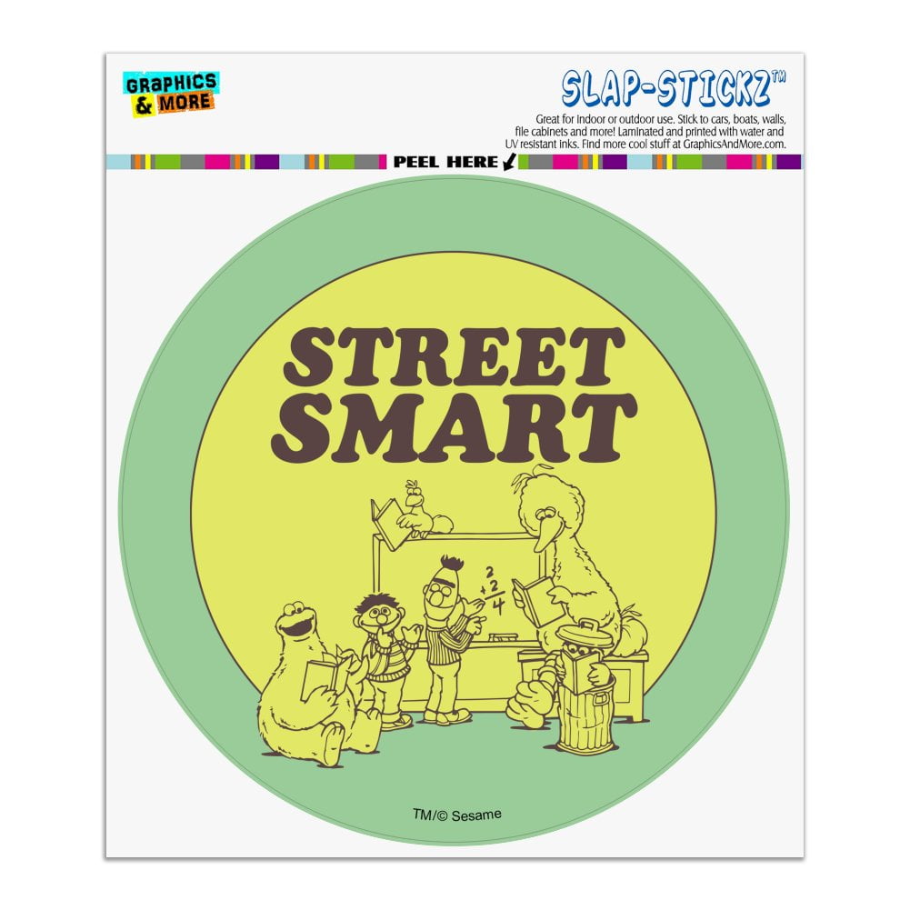 Sesame Street Smart Automotive Car Window Locker Circle Bumper Sticker ...