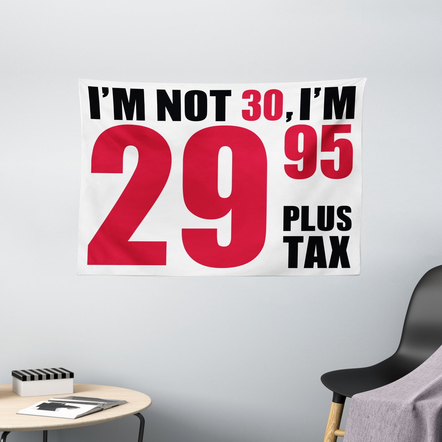 30th Birthday Decorations Tapestry, Forever Young Themed Funny Humorous ...