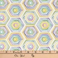 David Textiles 44" Cotton Beehive Geo Fabric By the Yard, White ...