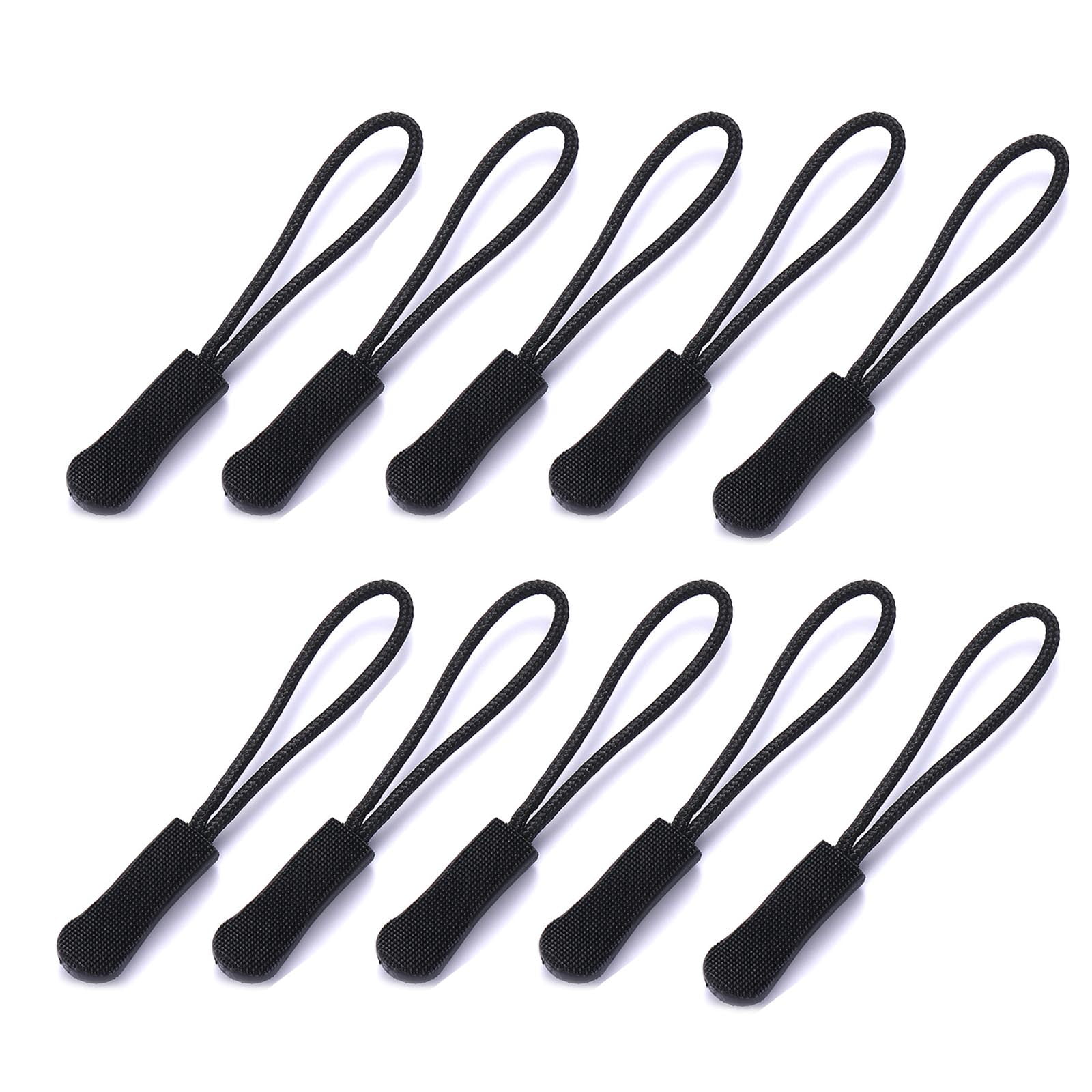 10pcs Zipper Pull Puller End Fit Rope Tag Replacement Clip Broken ...
