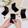 4Pcs Black Velvet Badge Display Box 2.2x2.64Inch Inner Diameter Lapel ...