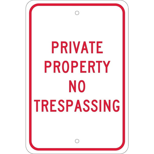 National Marker Traffic Warning Signs; Private Property No Trespassing ...