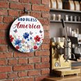 4th of July Round Metal Signs for Outside God Bless America Tin Signs ...