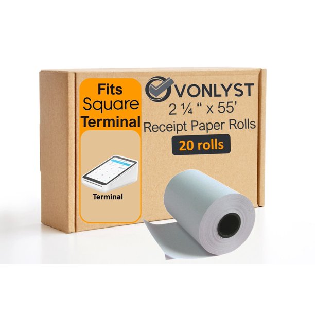 Vonlyst Receipt Paper Roll for Square Terminal Credit Card Machine (20 ...