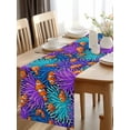 Burlap Table Runner 36 Inches Long, Coastal Orange Clownfish Coral Reef ...