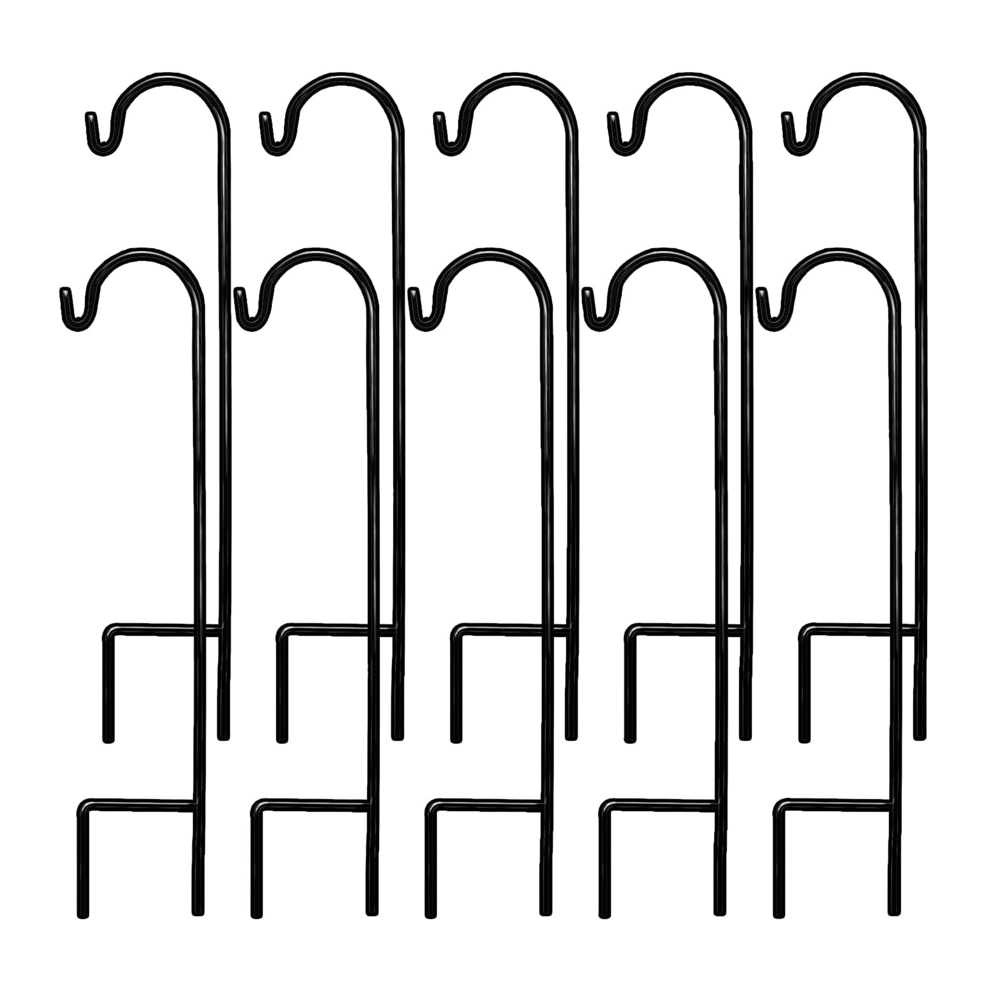 Ashman 35 Inch Shepherds Hook for Hanging Plants, Feeders, 10 Pack ...