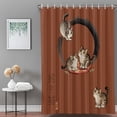 Bathroom Shower Curtain Japanese Style Cute Lucky Cat Waterproof Shower ...