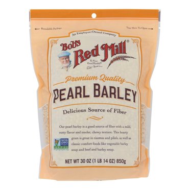 Bob's Red Mill Dry Uncooked Pearl Barley, Premium Quality, 30 oz Pkg ...
