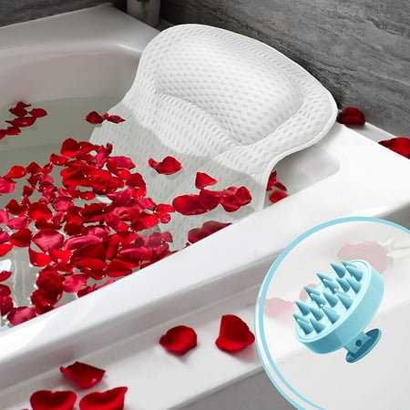 NETSENG 4D Bath Cushion with 6 Non-Slip and Powerful Suction Cups ...