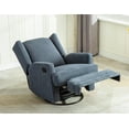 Wingback Swivel Glider Recliner, Push Back Recliner Chair with ...