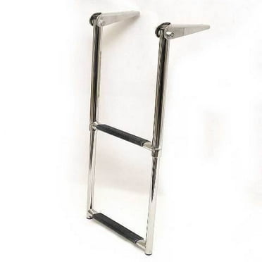 winibo Heavy Duty Boat Telescopic 4 Step Ladder,Stainless Steel Swim ...