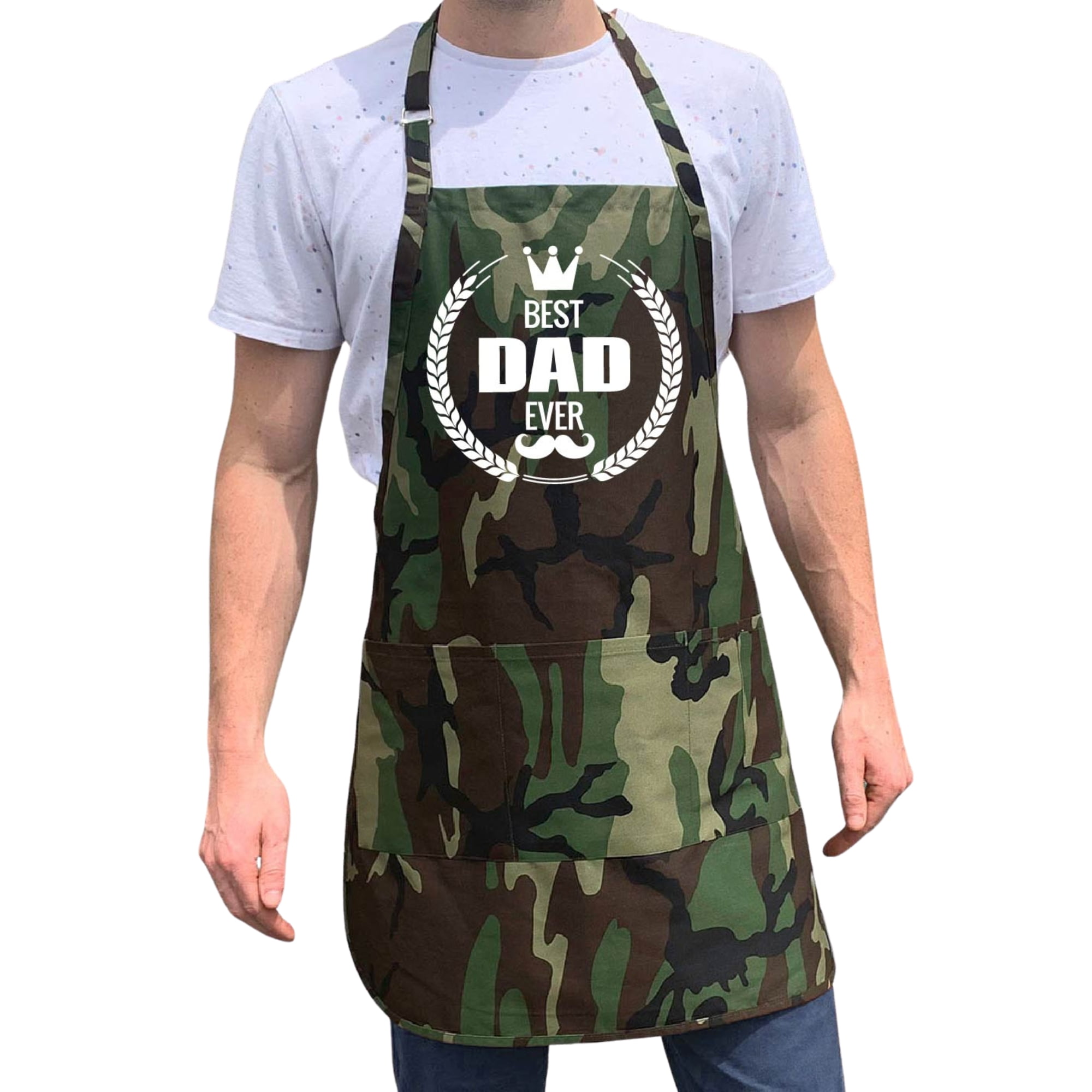 ApronMen, Funny Aprons For Men - Best Dad Ever - 100% Cotton with ...