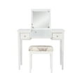 Linon Home Furniture Butterfly Vanity Set, Flip Top Mirror and Stool ...