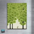 2D Flat 1pc Round Leaf Forest Path with Travelers (Framed Wrapped ...