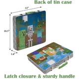 Minecraft Kids Art Kit with Carrying Tin Gel Pens Markers Stickers 500 ...