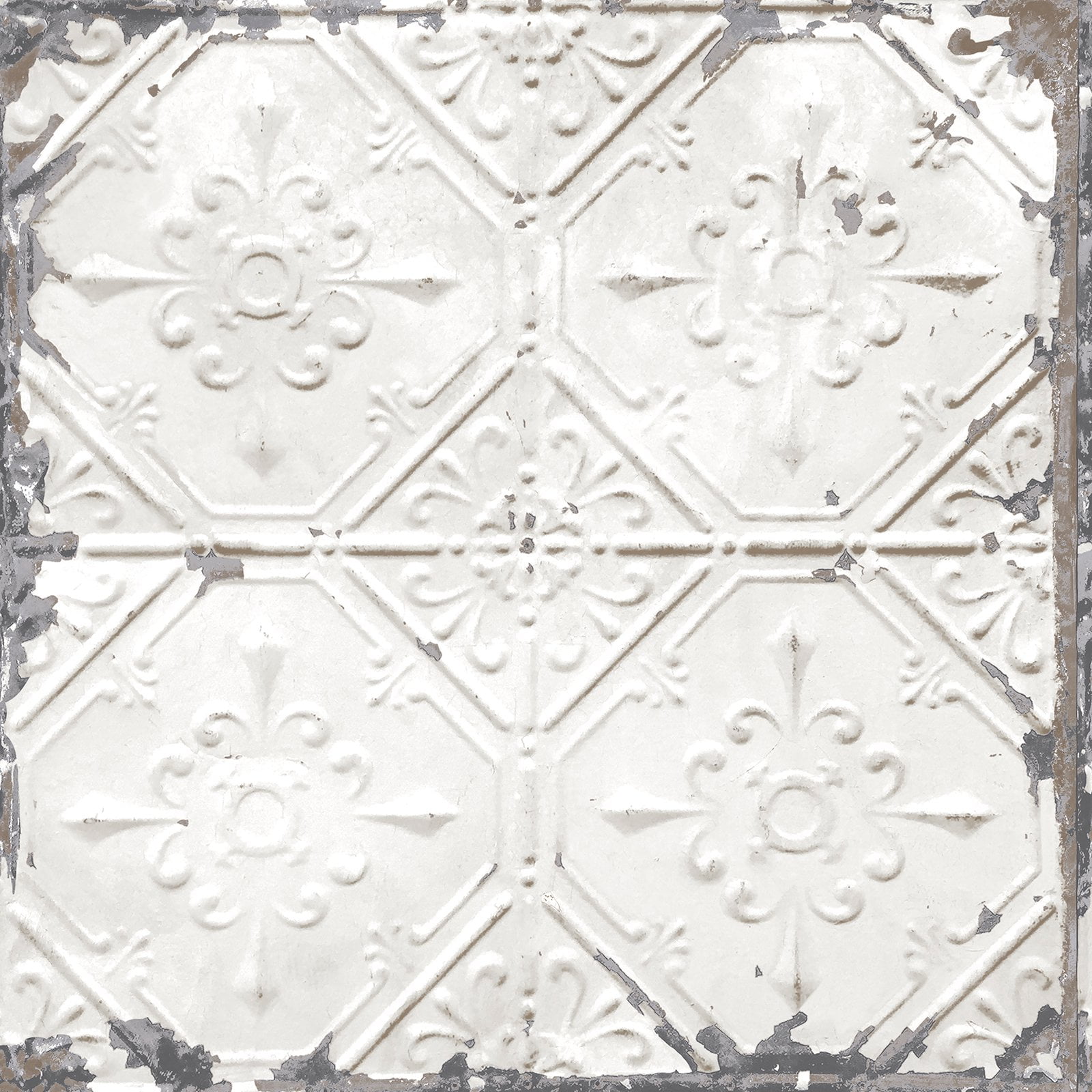A-Street Prints Tin Ceiling Distressed Tiles Wallpaper - Walmart.com