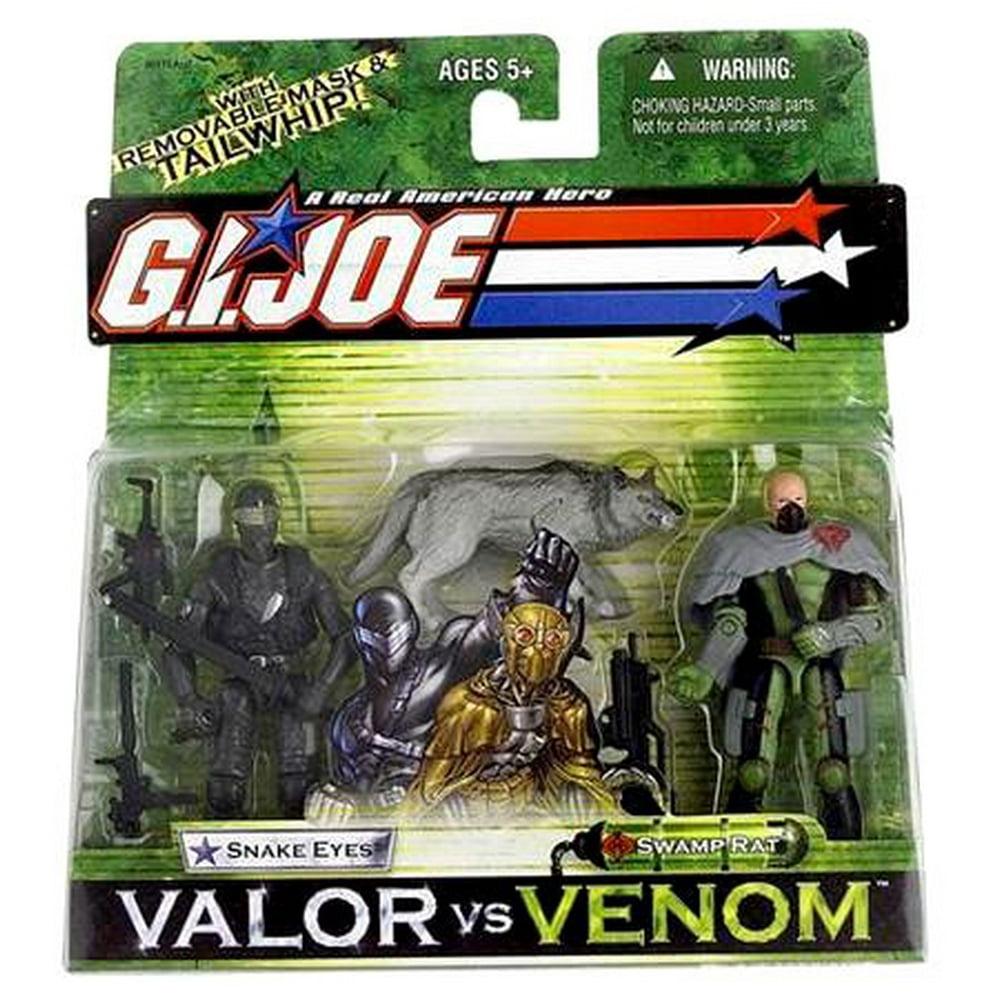 GI Joe Valor vs. Venom Snake Eyes & Swamp Rat Action Figure 2-Pack ...