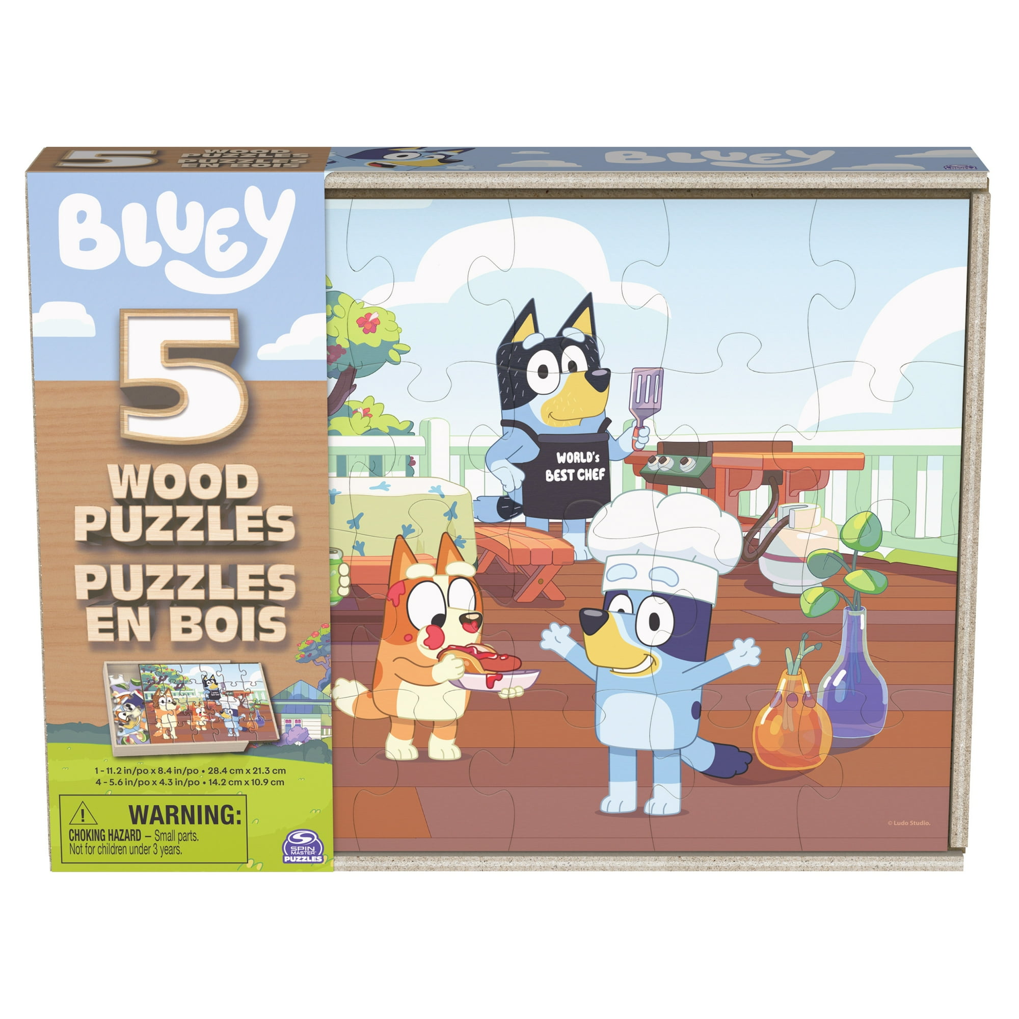 Click here for Spin Master Games Bluey 5-Pack Of Wood Jigsaw Puzz... prices