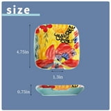 GDCZ Colorful Hand Painted Ceramic Spoon Rest - 4.75 Inches, Dishwasher ...