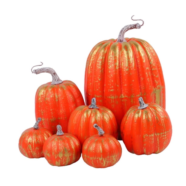 Elodie 7 Pieces Artificial Vegetables Fake Foam Pumpkins Mini ...