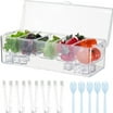 DERCLIVE Chilled Condiment Server with 4 Removable Compartments ...