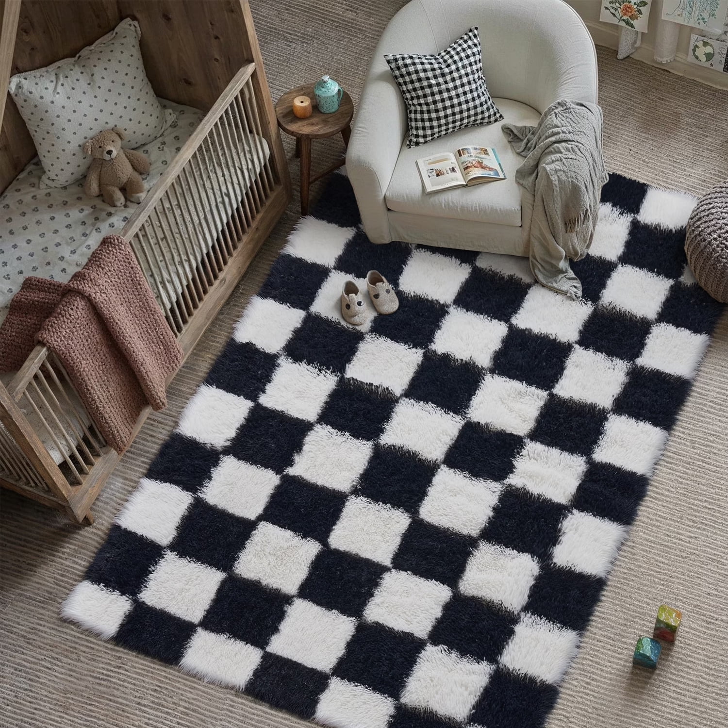 Click here for Berthmeer 5×7 Geometric Shag Area Rugs For Living... prices