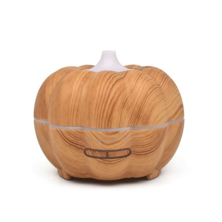 ZfLogic Essential Oil Diffuser in Elegant Pumpkin shape (Natural Wood ...