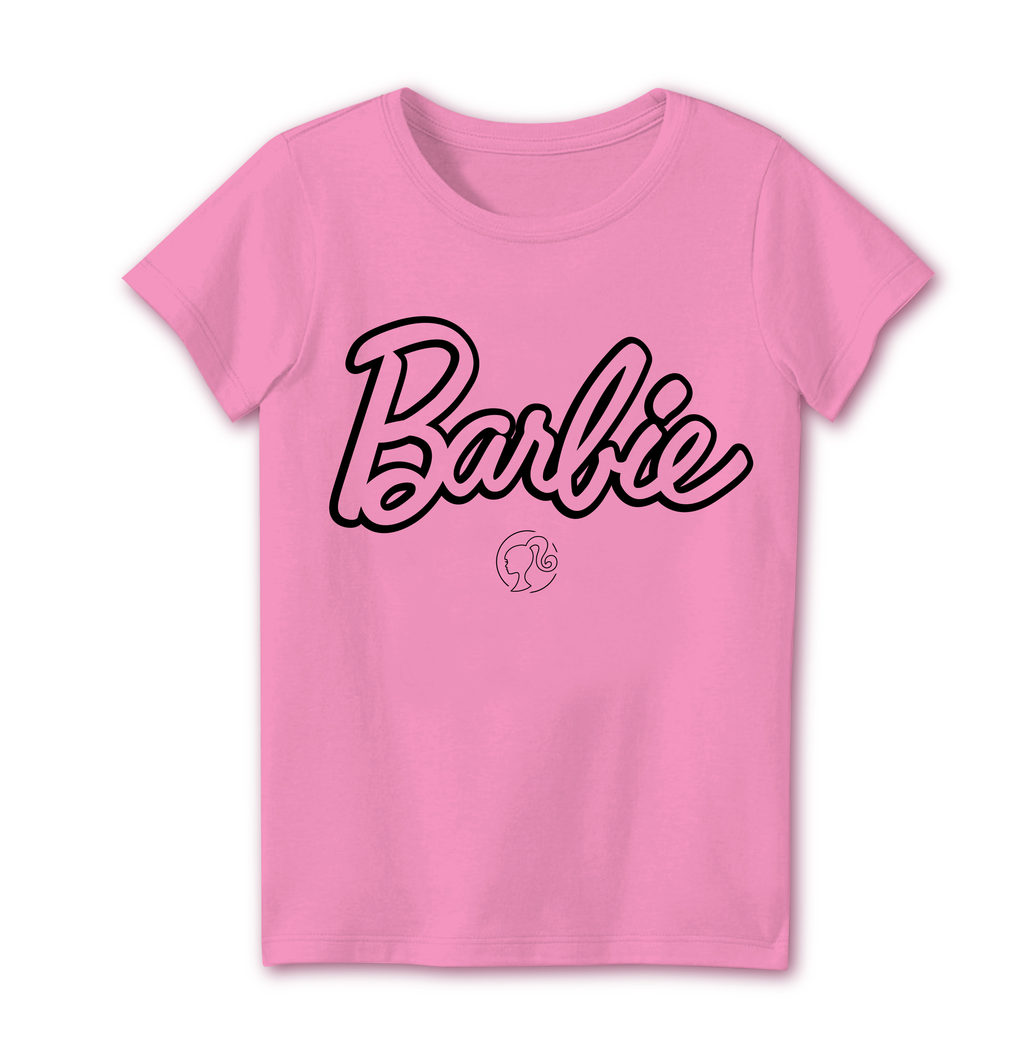 Barbie Logo Kids Short Sleeve T-Shirt (Light Pink, S-XXL) - Walmart.com