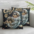 Sheronv Sloth Alan Bean Space Art Graphic Decorative Cushion Throw ...