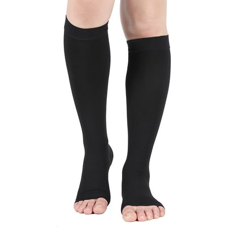Compression Socks, Open Toe, Medical 20-30 mmHg Graduated Compression ...