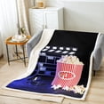 Home Theater Decor Blanket Vintage Cinema Style Throw Blanket for ...