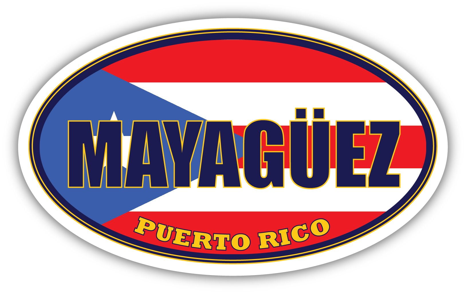 Mayagüez City Puerto Rico State Flag | PR Flag Mayagüez County Oval ...