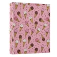 3 Ring Binder with Flattened Metal Clip 1.5" Round Rings Binder ...