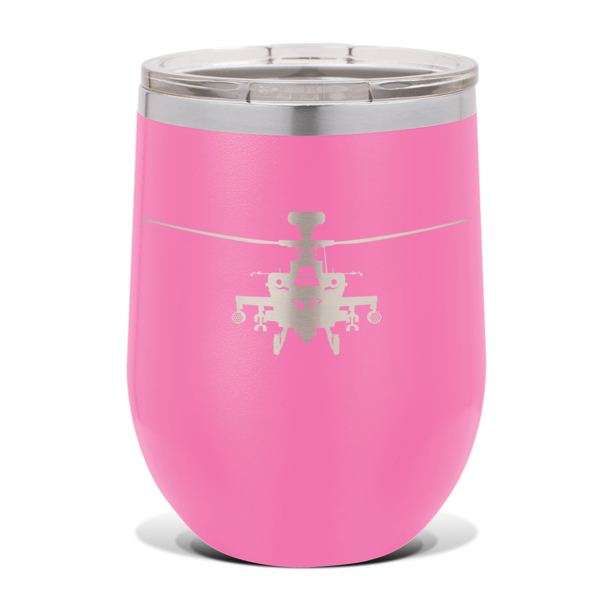 AH-64 Apache Wine Tumbler 12 oz - Laser Engraved - Polar Camel ...