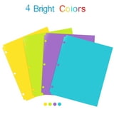 RYWESNIY Plastic Folders with Pockets, 3 Hole Punch, Letter Size ...
