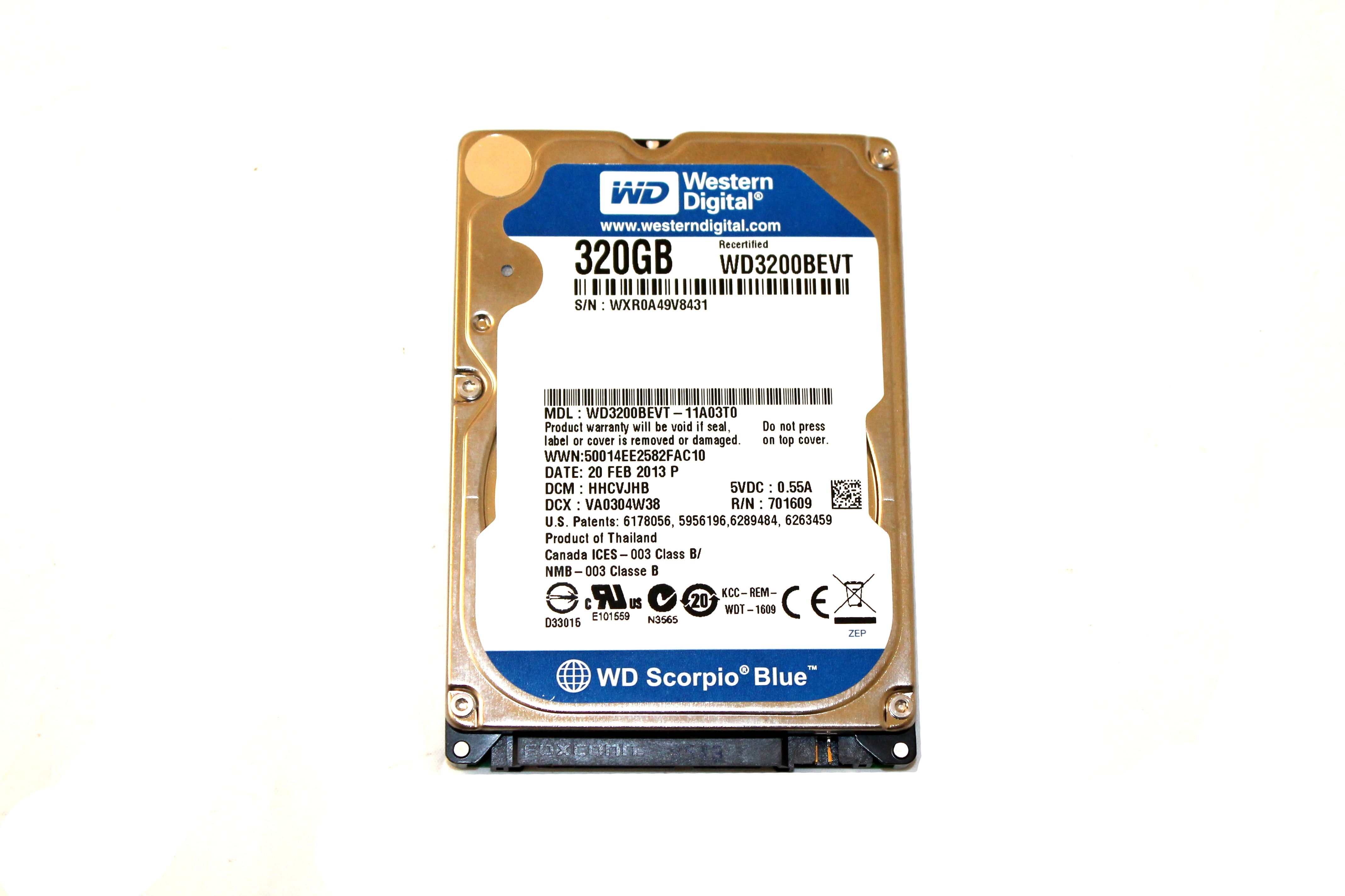 WD3200BEVT-11A03T0 Western Digital 320GB Original SATA Hard Drive ...