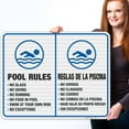 Pool Rules Sign Bilingual, English Spanish, - Walmart.com