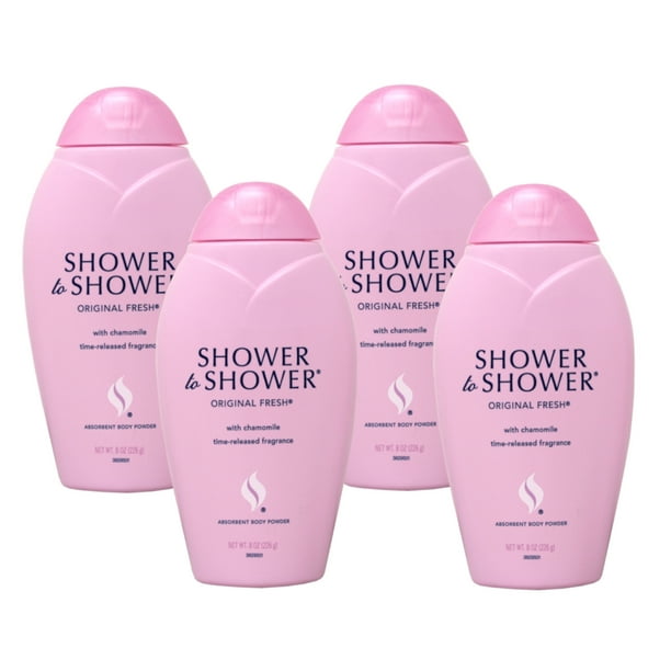 4 Pack - SHOWER TO SHOWER Body Powder Original Fresh 8 oz Each ...