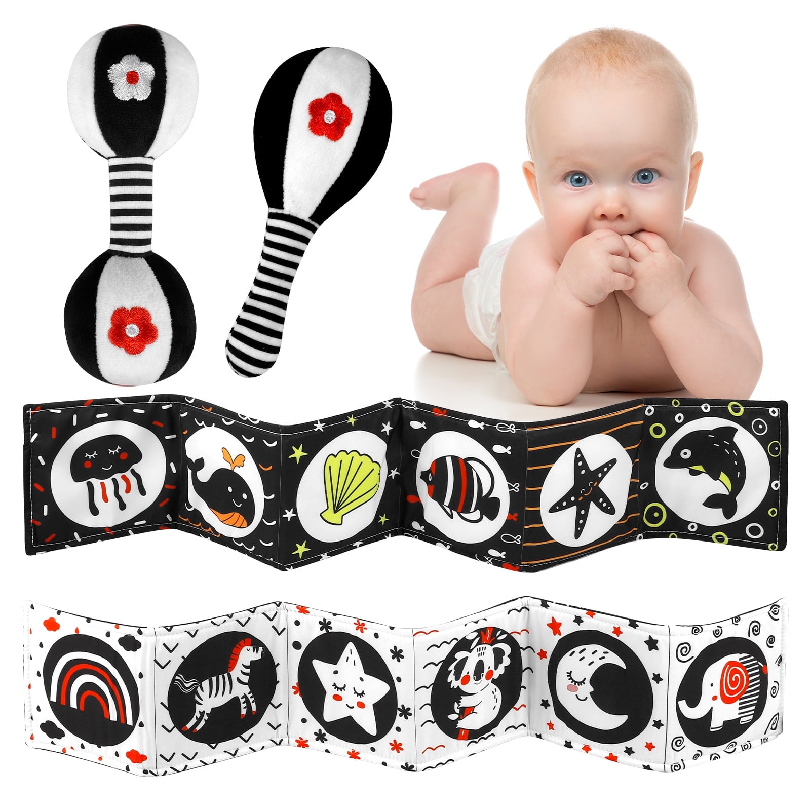 Click here for Grm 3pack Baby Rattle Toy Sensory Black And White... prices