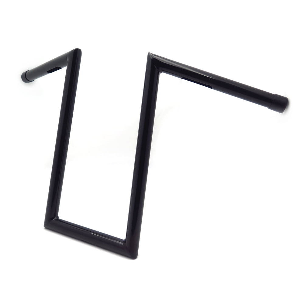 HTTMT- Black Z Bar 12 Inch Rise Handlebars Compatible With Harley ...