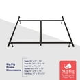 Big Fig Smart Assembly Metal Bed Frame, Heavy Duty Steel, Full Size ...