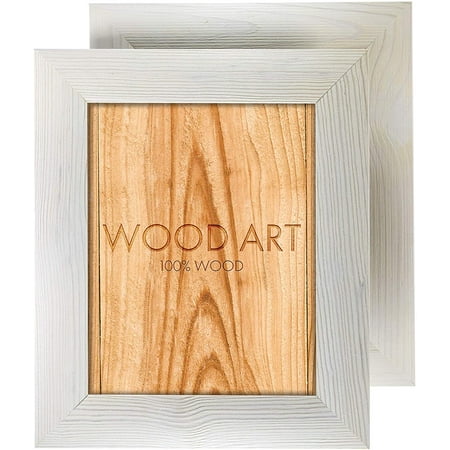 Wood Picture Frame - 8x10 - Pine Solid Distressed Wood for Table Top ...