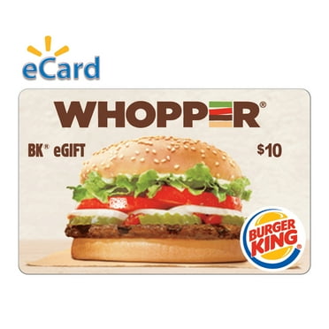 Burger King $15 Gift Card - Walmart.com