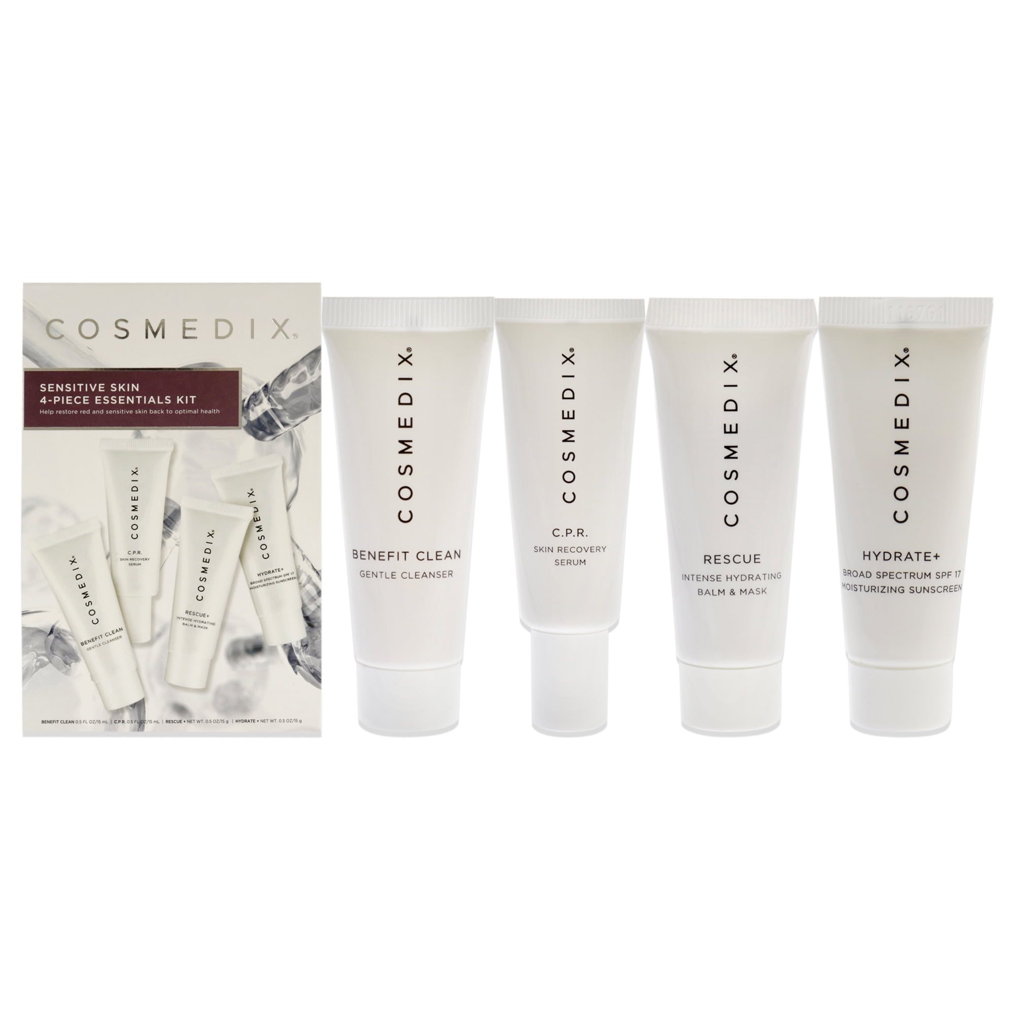 Kit de Esenciales Piel Sensible CosMedix 0.5 oz Benefit Clean 0.5 oz C ...