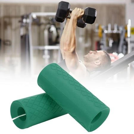 Thick Barbell Grips, Anti Slip Silicone Barbell And Dumbbell Bar Grips ...