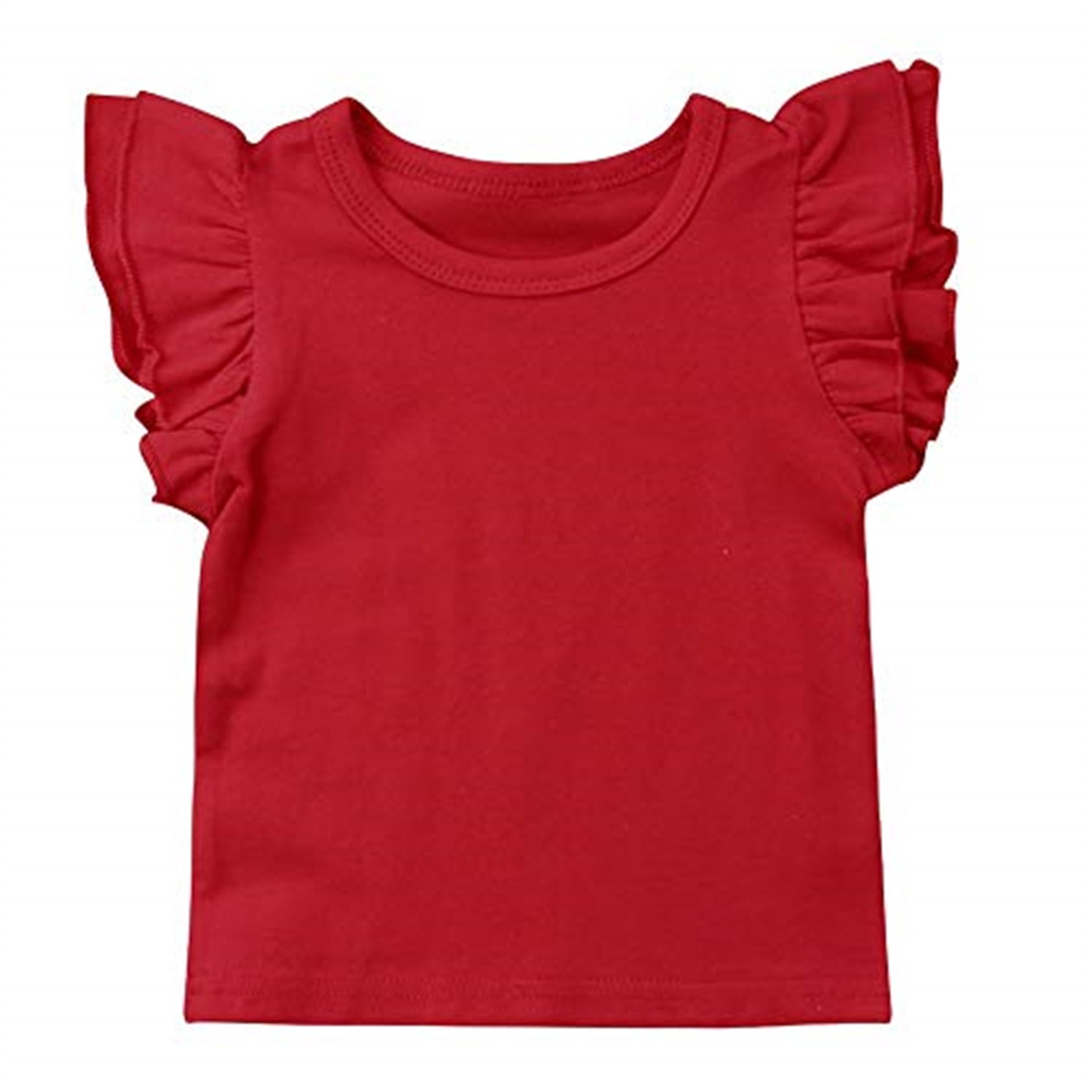 Click here for Eyiiye Baby Girl Ruffle Sleeve T-Shirt Top Basic T... prices