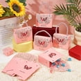 50Bags Hollow Flower Paper Butterfly Printed Gift Tote Boxes with Rope ...