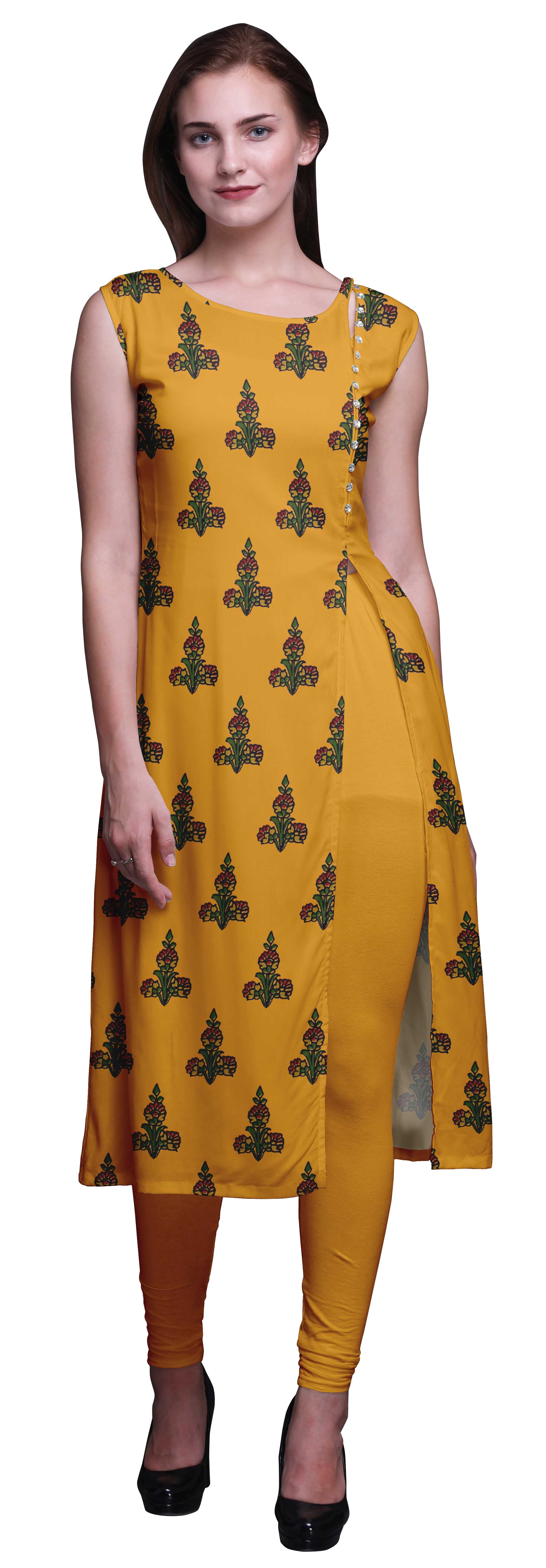 Bimba Printed Long Kurti Dress Straight Tunic DressesÃ‚Â ForÃ‚Â Women ...